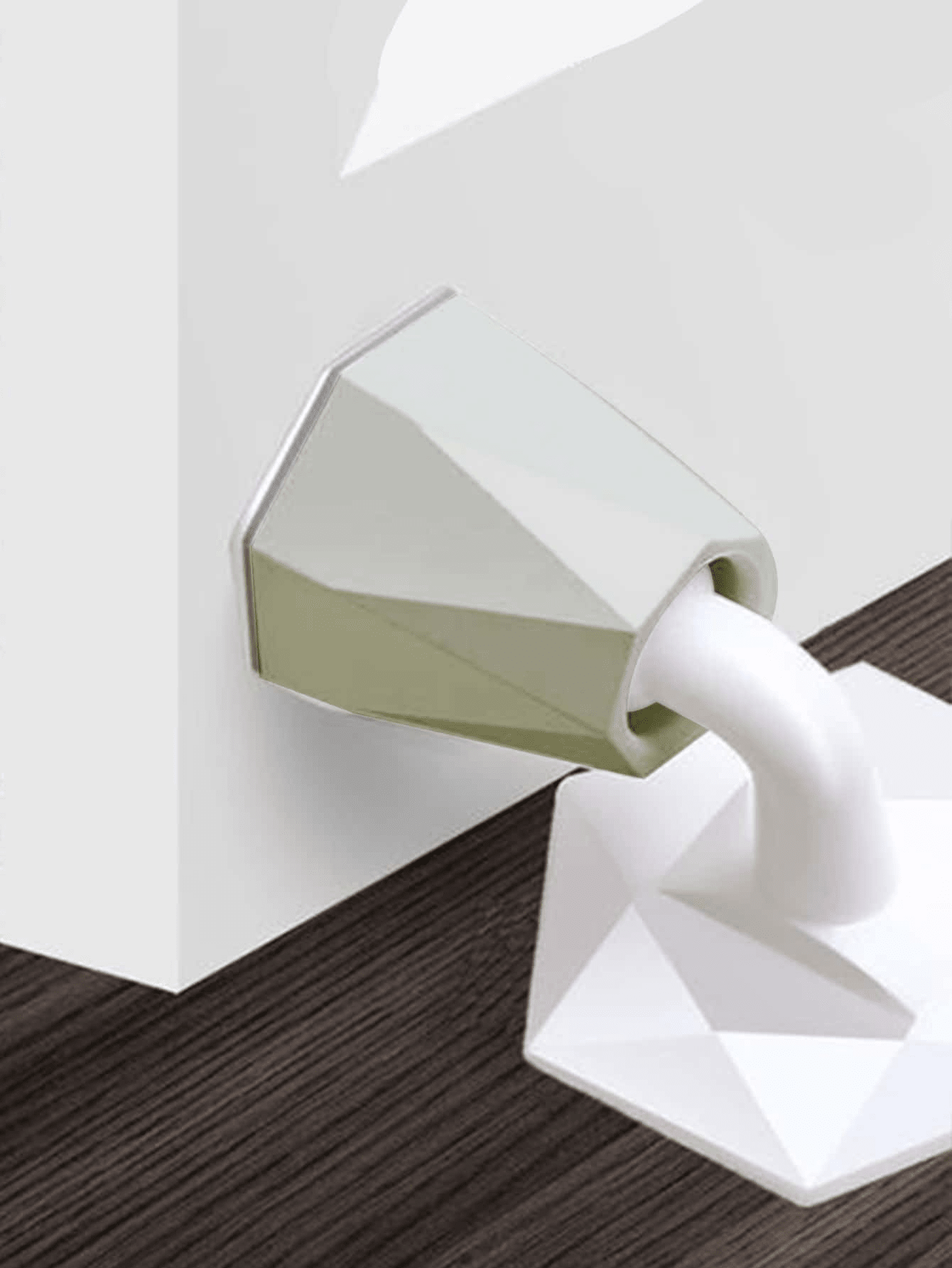 1pc Creative Seven-angle Plastic Door Stopper, Wall Protector And Door ...