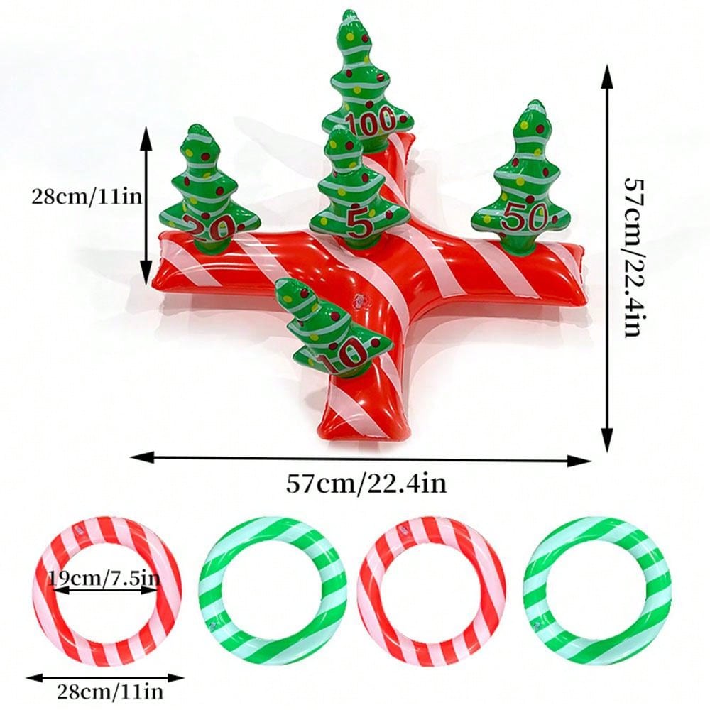 2 Sets Inflatable Ring Toss Game, Inflatable Christmas Tree Ring Toss ...