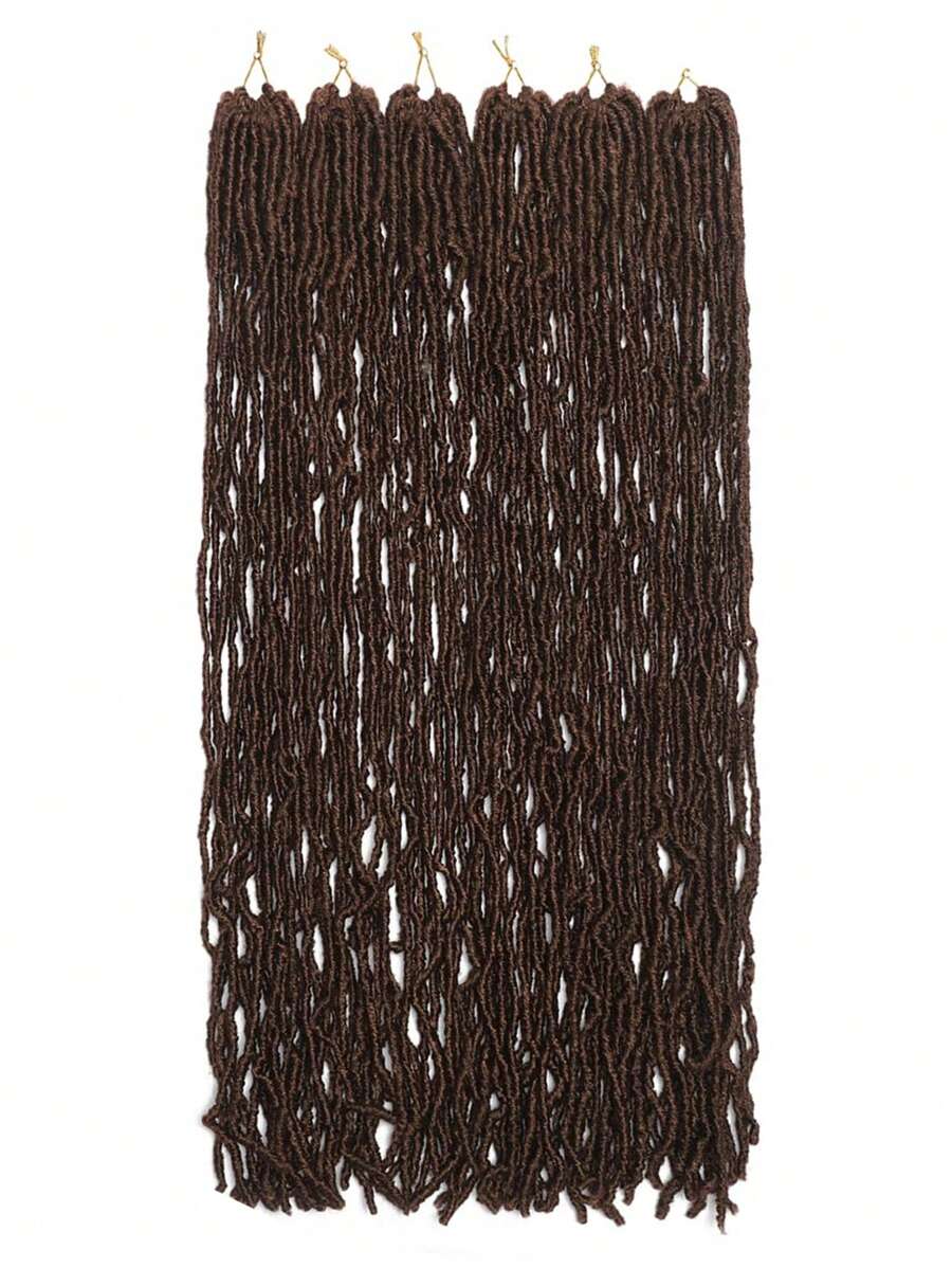 New Soft Locs Crochet hair 18inch. 24inch long Faux locs Curly Wavy ...