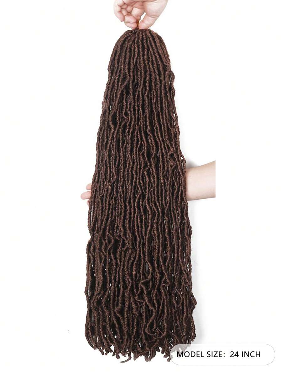 New Soft Locs Crochet hair 18inch. 24inch long Faux locs Curly Wavy ...