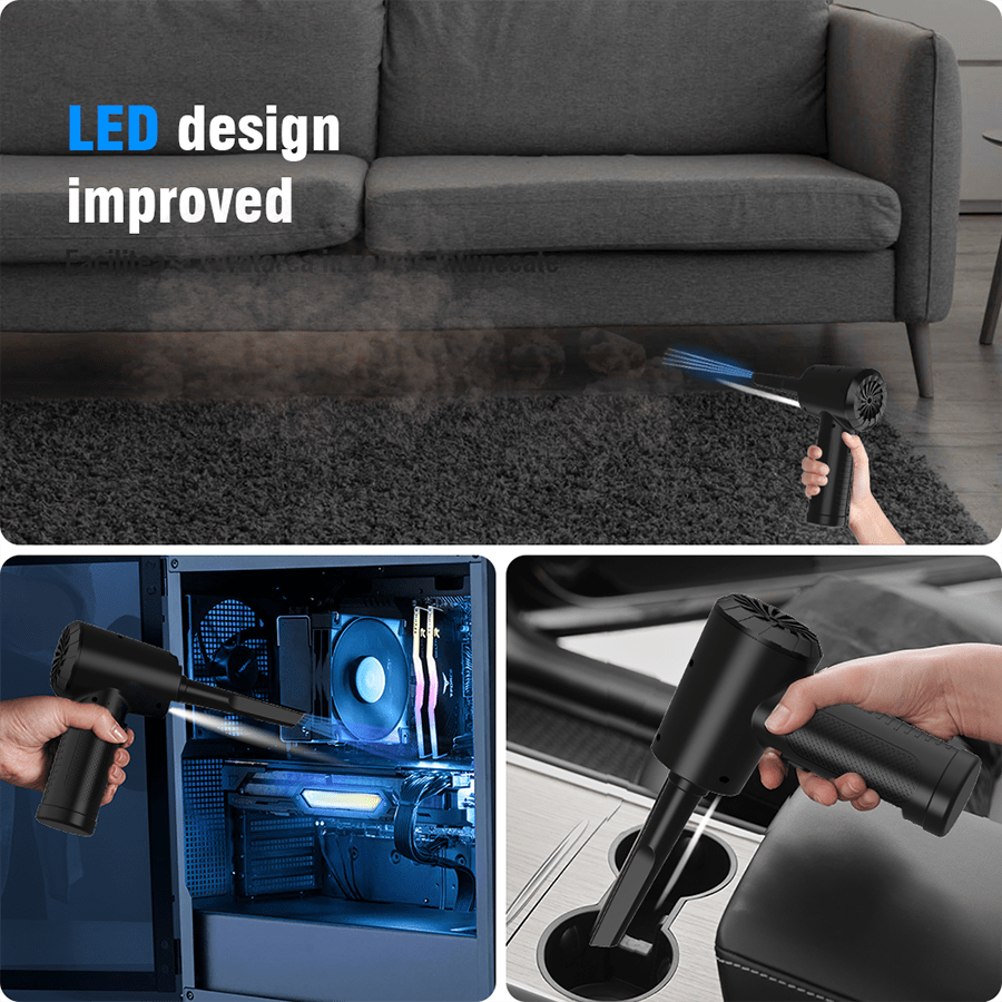 Compressed Air Duster & Vacuum 2 in 1,for PC Dust Removal, Air ...