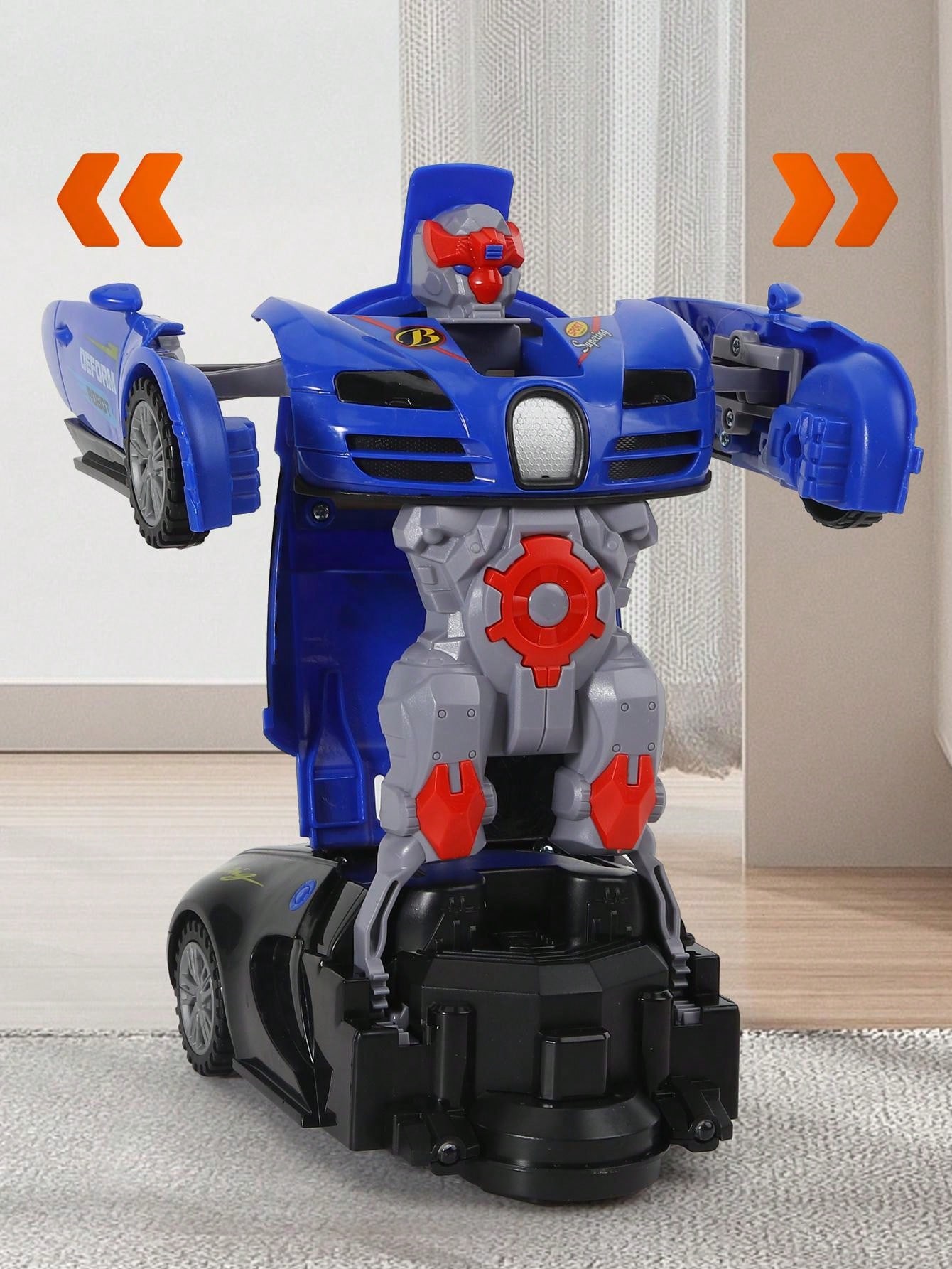A Car Toy That Transforms Into A Robot, With Light And Music, Automatic ...