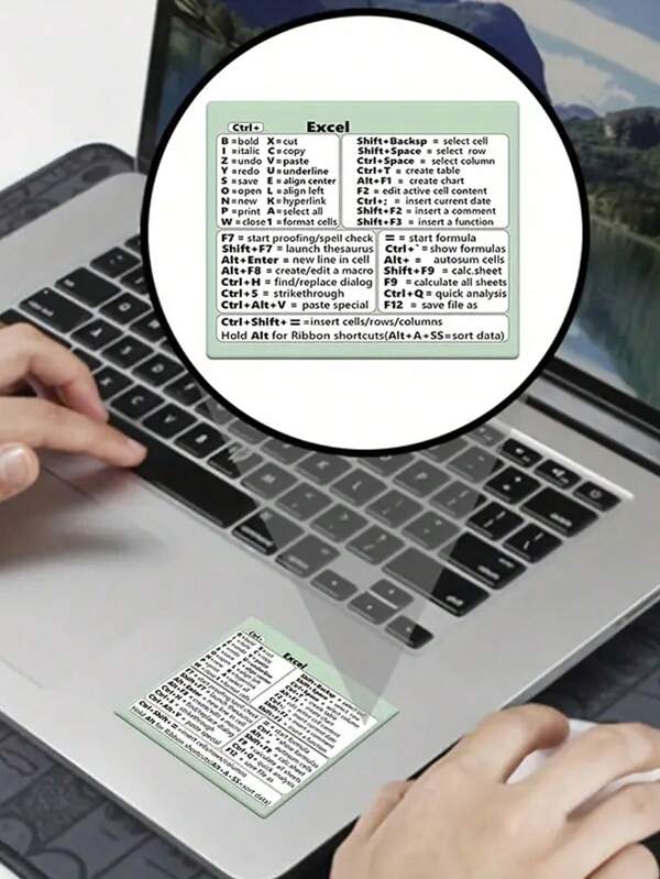 1pc Keyboard Shortcut Reference Sticker Excel | SHEIN