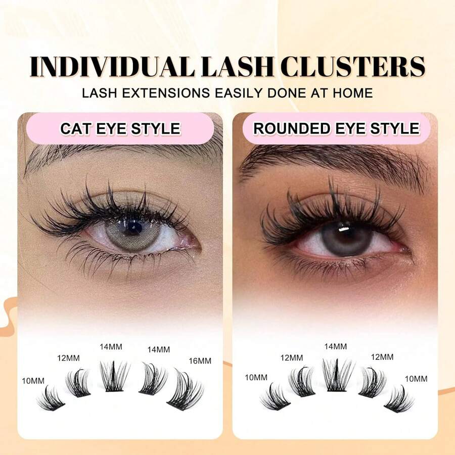 DIY Eyelash Extensions 8-16mm Manga Lashes Volume Individual Eyelashes ...