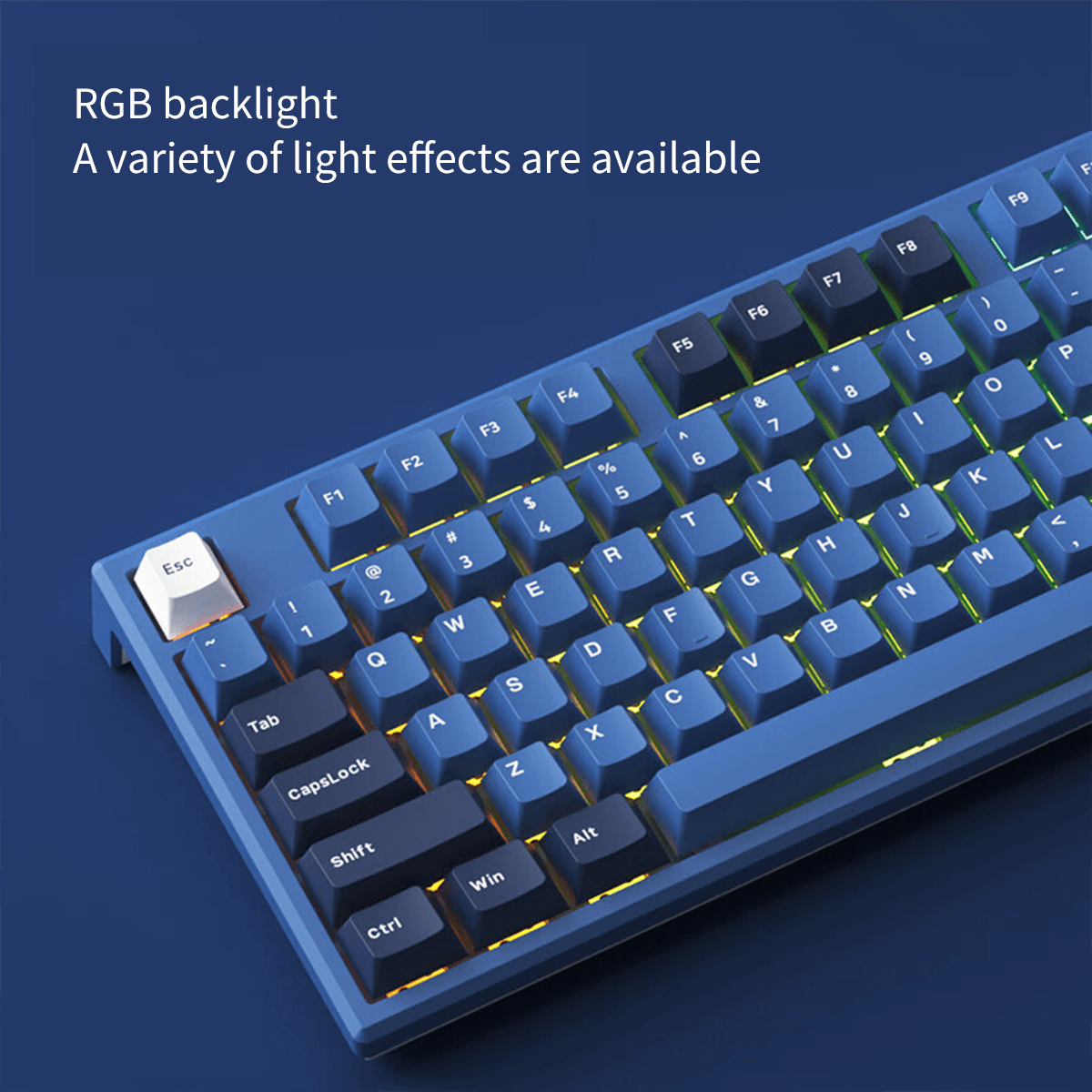 Monsgeek MG108B 1 white custom three mode mechanical keyboard Wireless ...