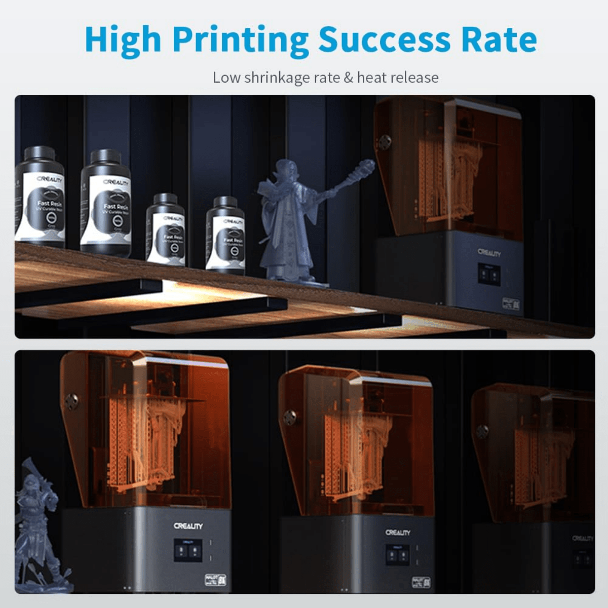 Creality Official Fast 3D Printer Resin, 405nm Rapid UV Curing ...