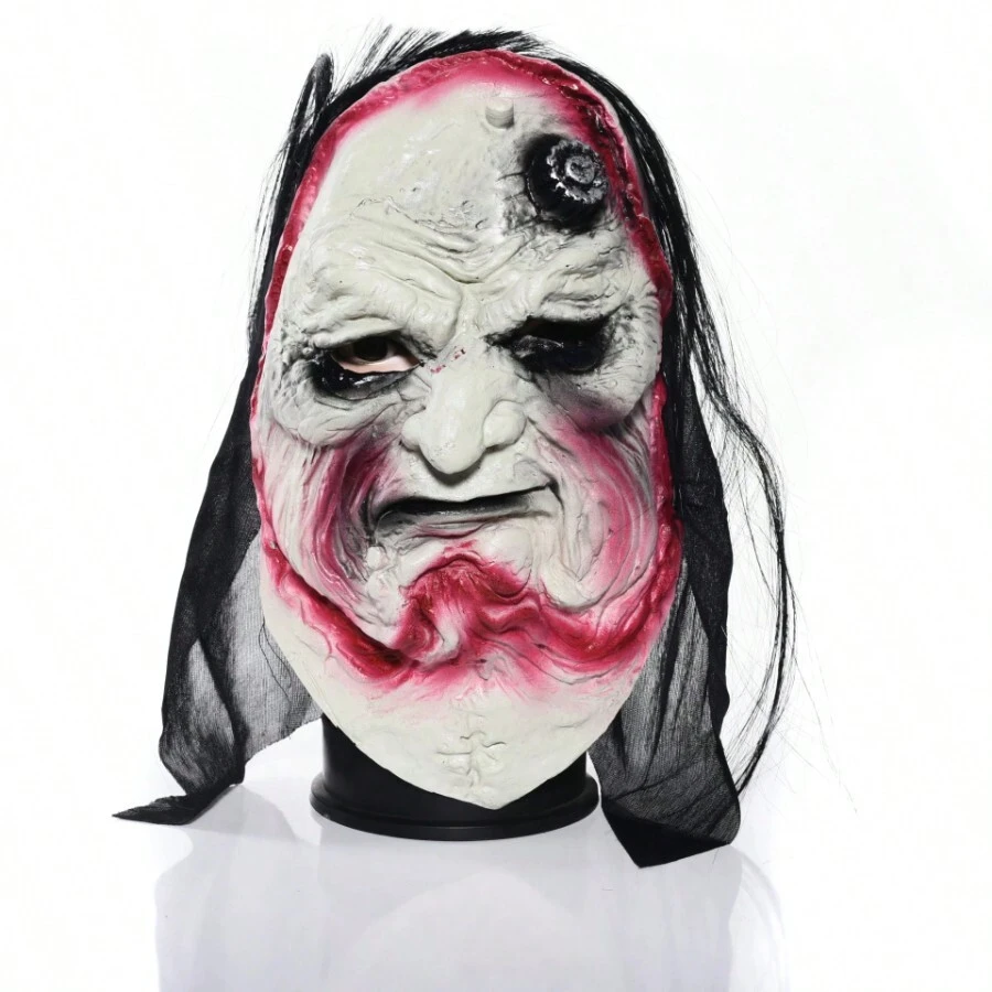 Halloween Party Mask, Terror Ghost Face Latex Full Head Mask Prank ...