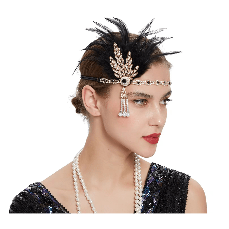 Vintage Exaggerated Feather Headband With Mysterious Attraction, 1960s ...