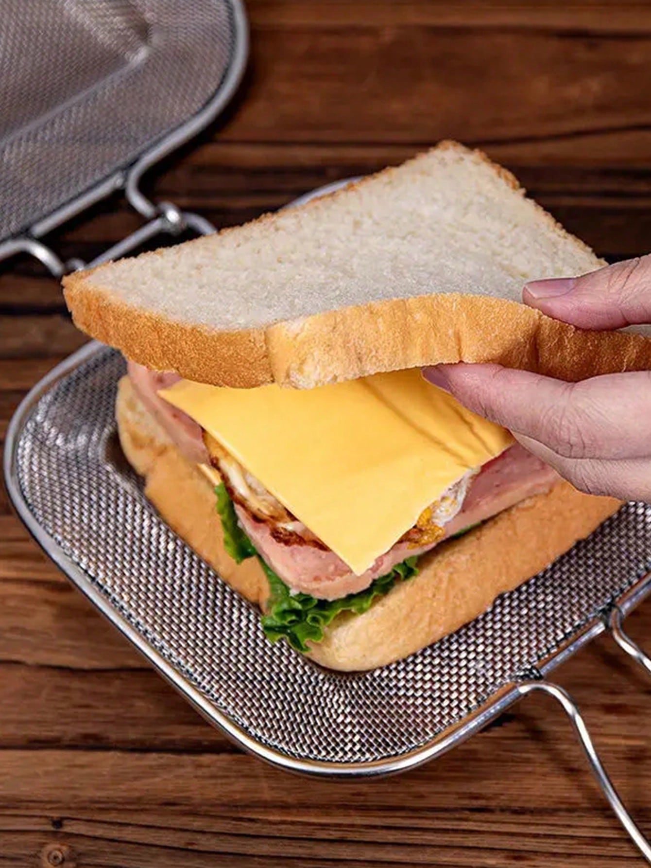 1pc, Sandwich Grill Mesh, Stainless Steel Sandwich Maker, Panini ...