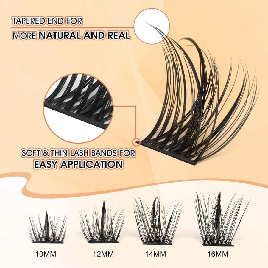 DIY Eyelash Extensions 8-16mm Manga Lashes Volume Individual Eyelashes ...