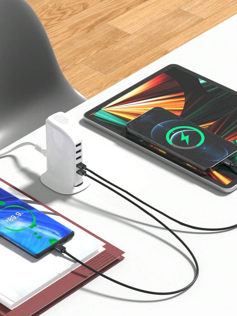 5-port Multiple Devices Usb Charging Station 20w, 4a Desktop Usb ...