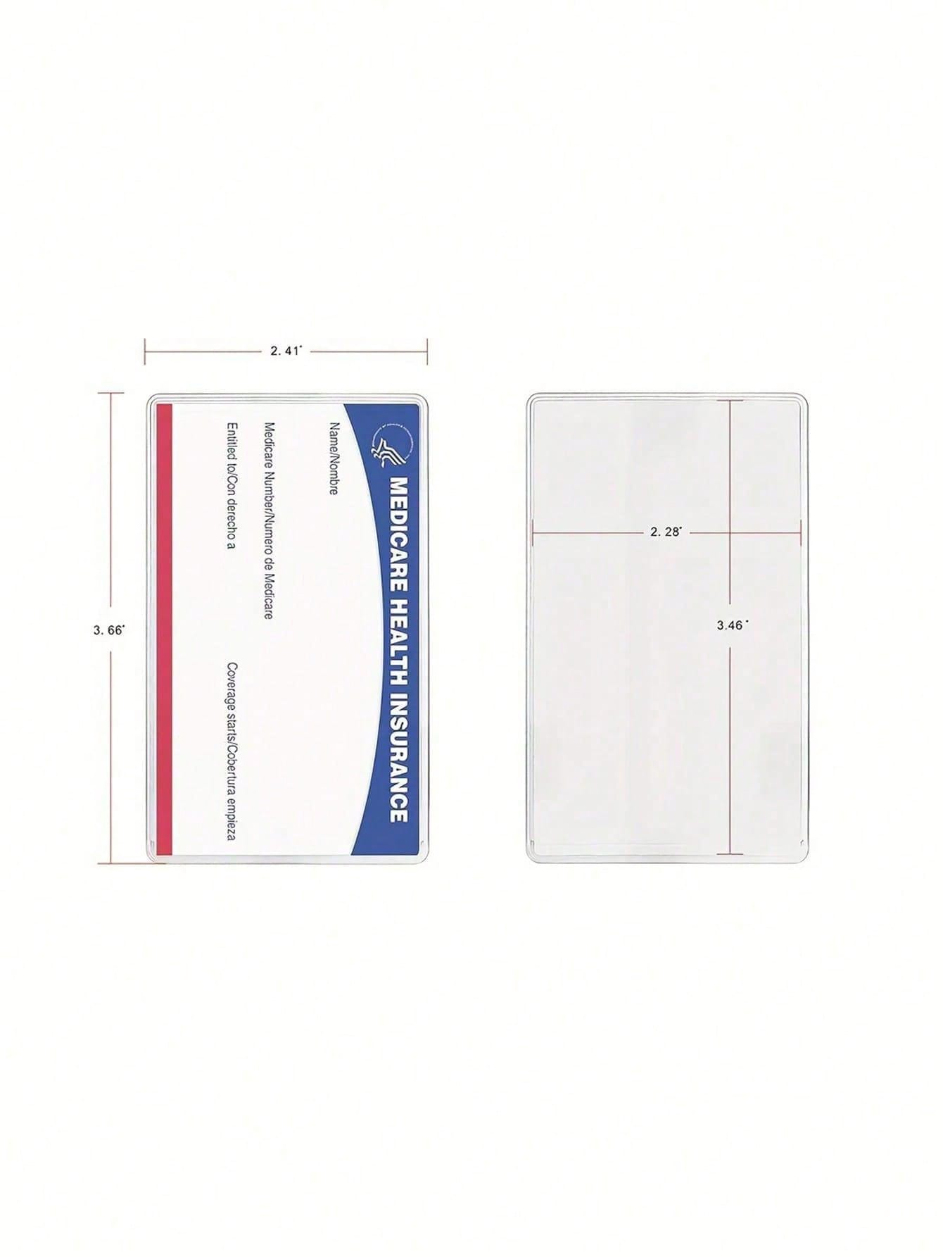10pcs New Medicare Card Holder Protector Sleeve Clear,Transparent ID ...