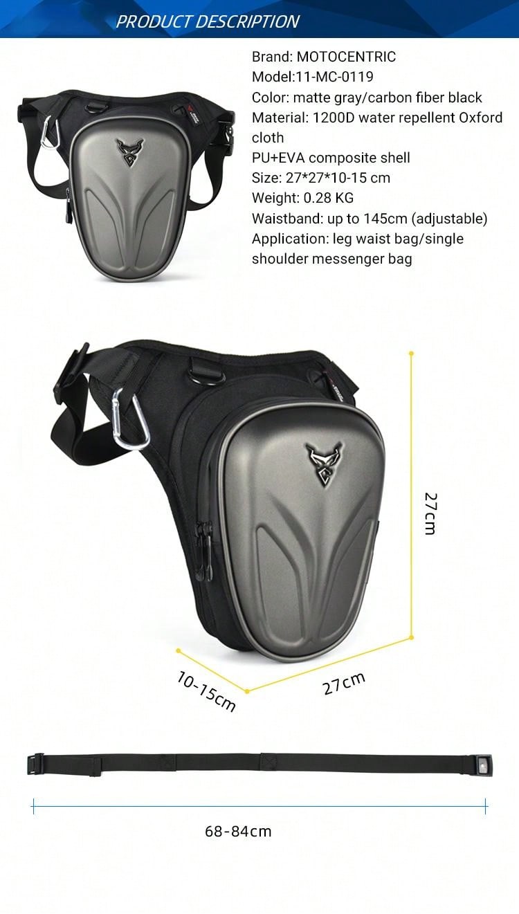 Waterproof Motorcycle Waist Bag Drop Leg Bag Outdoor Casual Bike Bag ...