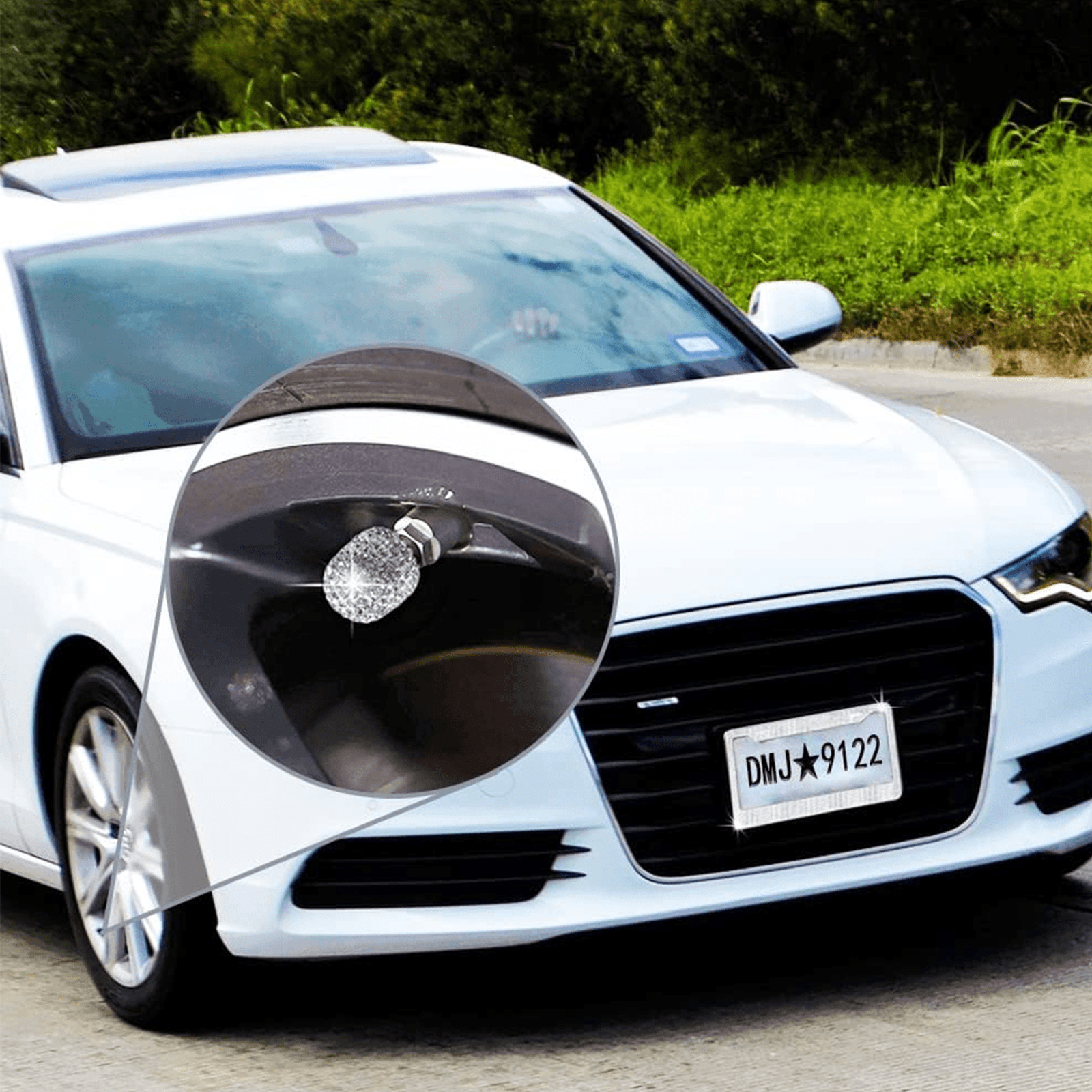 Bling Rhinestone License Plate Frames 2 Pack- AIRXWILLS Rhinestone ...