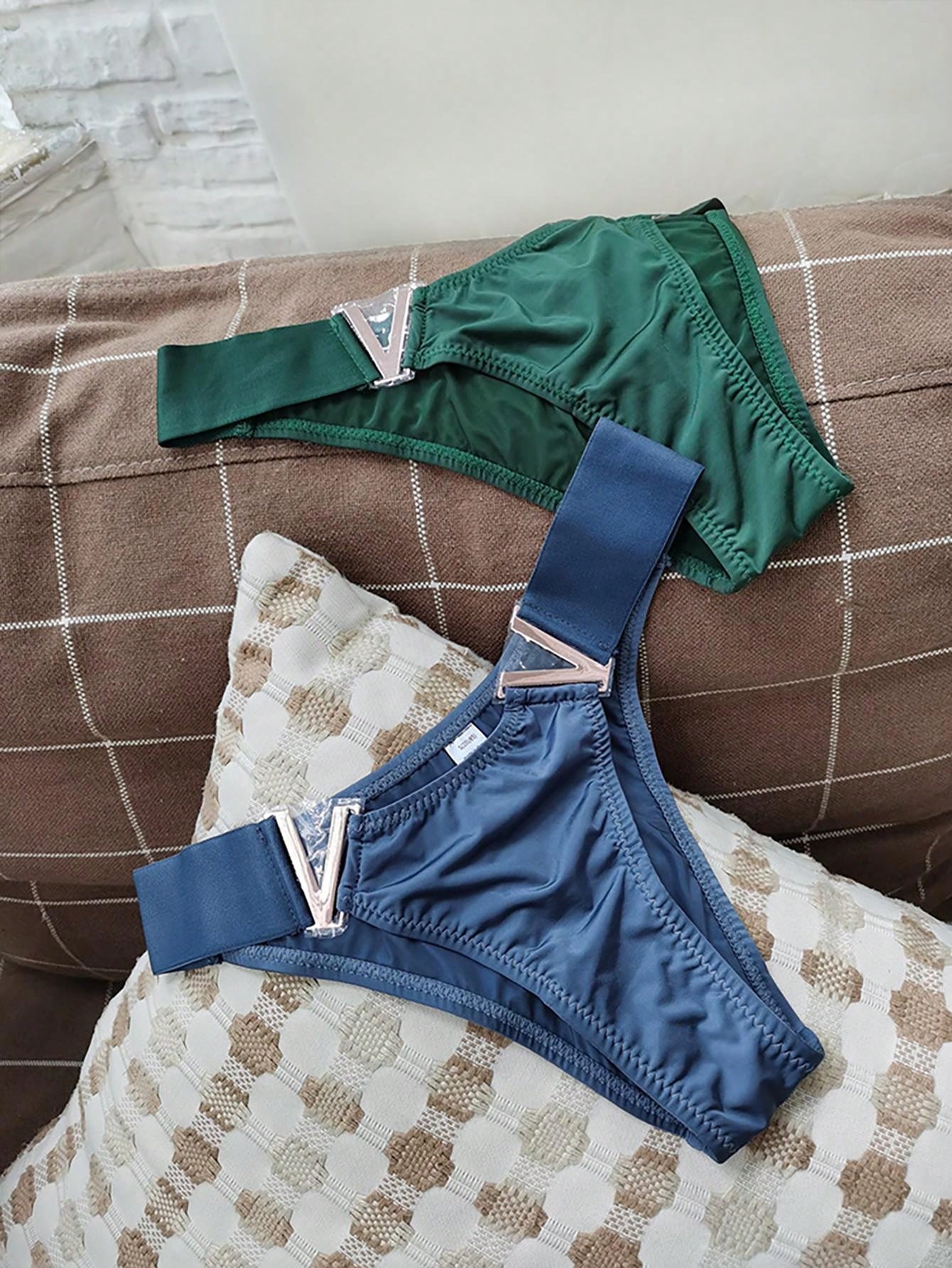 Sexy Panties De Satén Para Mujeres Con Forma En V Con Metal, Elevación ...