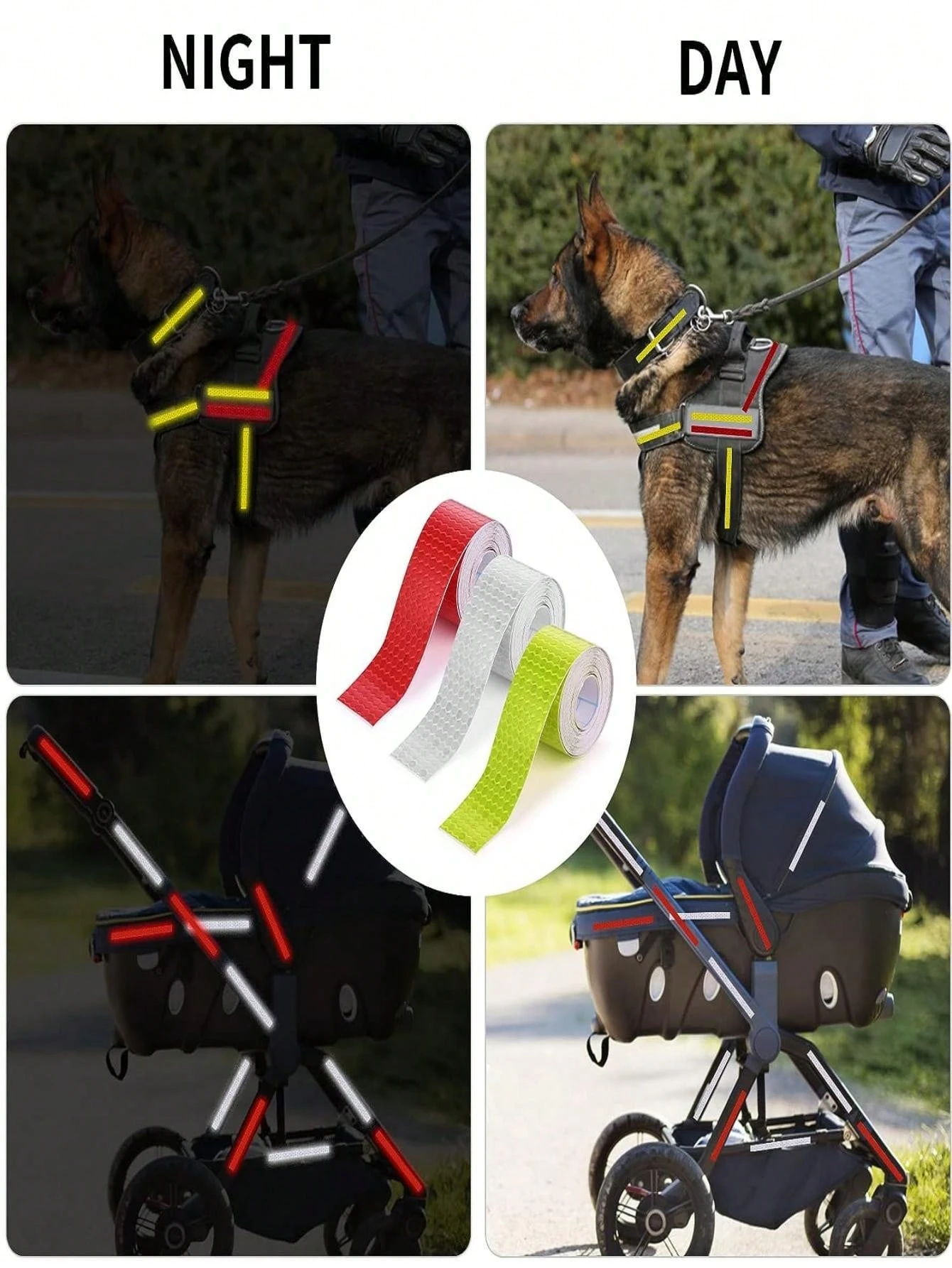 Red Reflective Tape Outdoor Waterproof Reflective Warning Tape ...