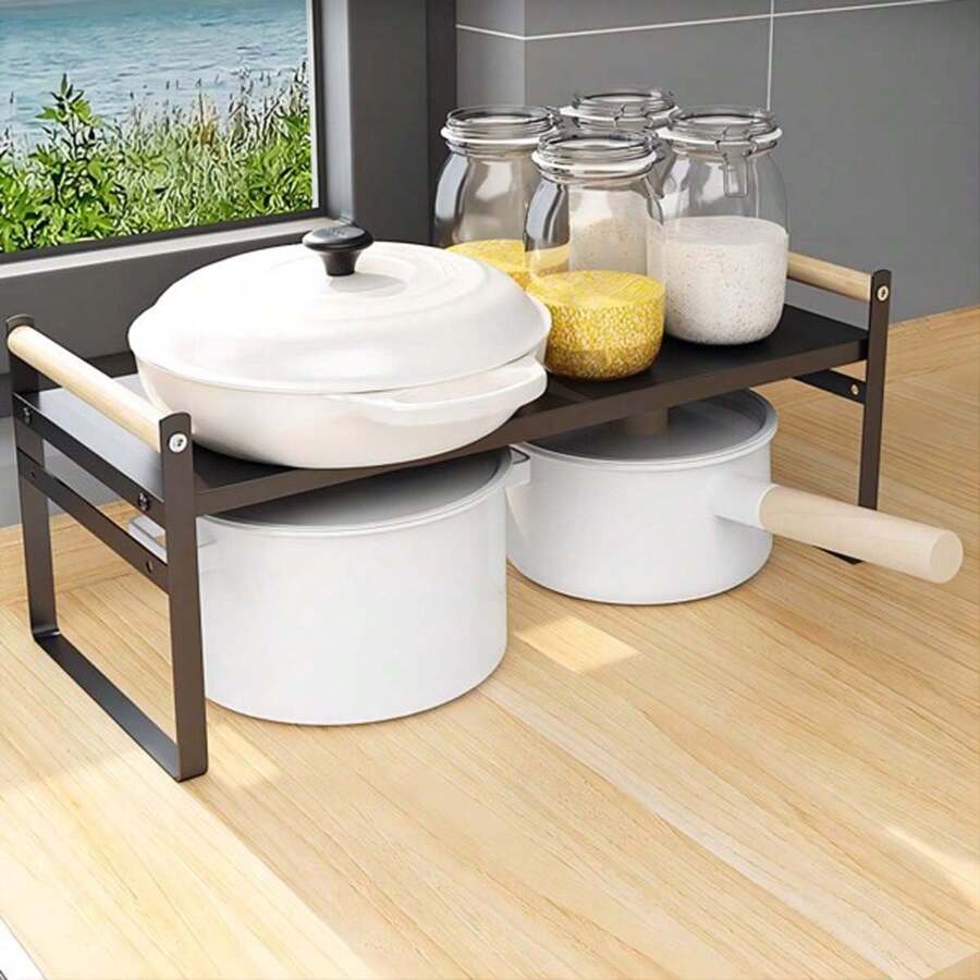 1PCS Retractable Frames Expandable Cabinet Shelf Organizer,Stackable ...