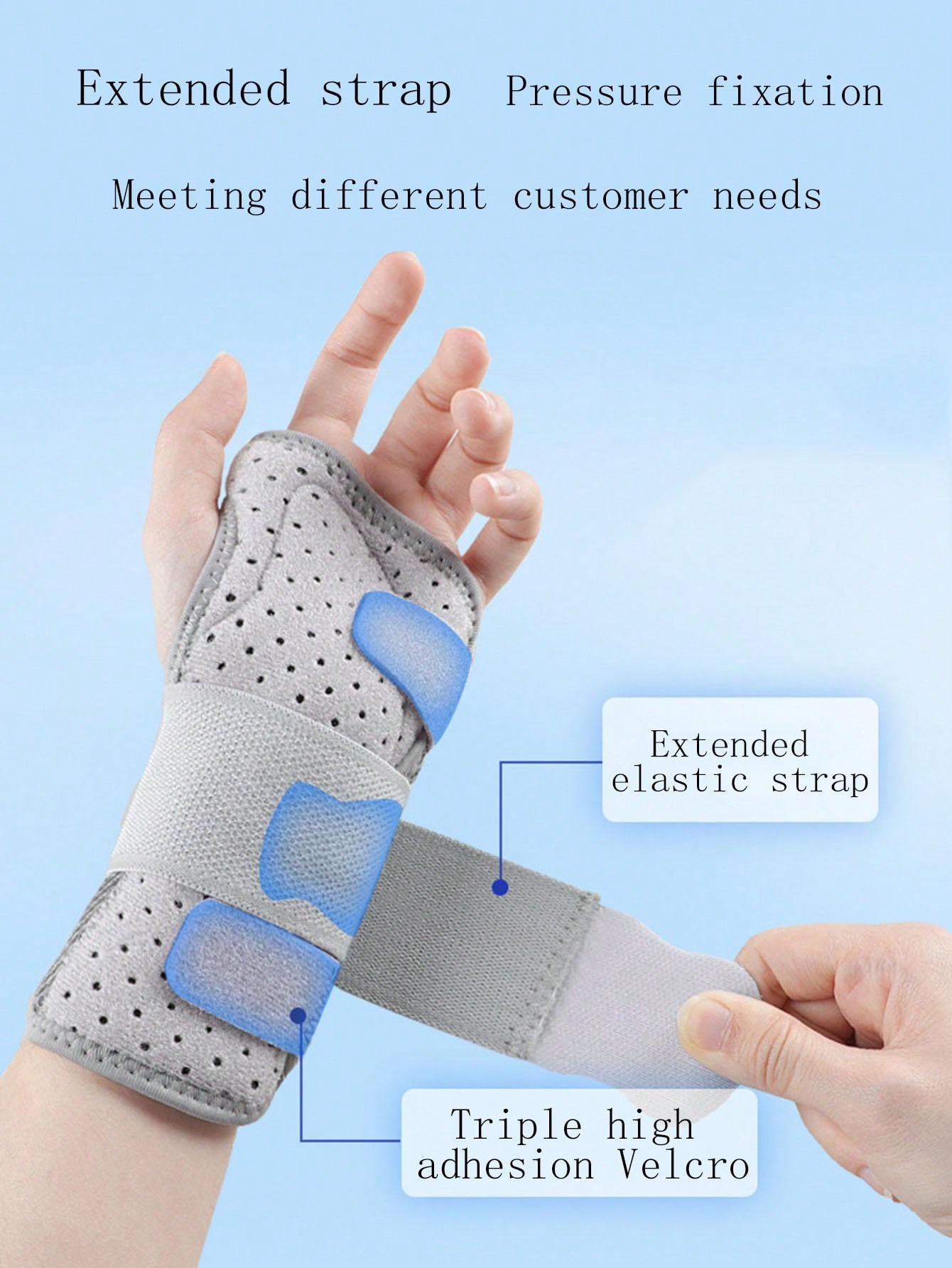 Left Hand Wrist Support Brace For Sprain, Tenosynovitis, Fracture ...