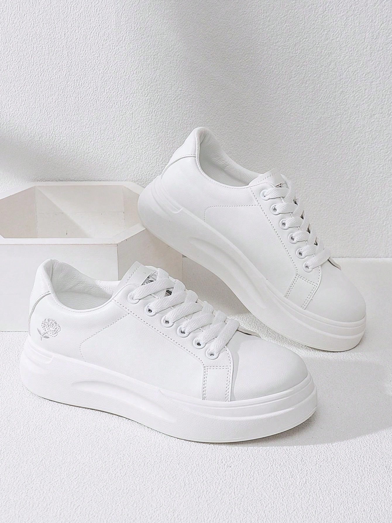 Zapatos Blancos De Mujer Casuales Y Versátiles, Zapatillas Deportivas ...