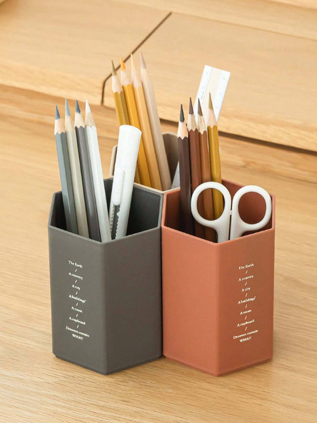 Minimalist Modern Desk Storage Pen Holder, Functional Pen Holder With ...