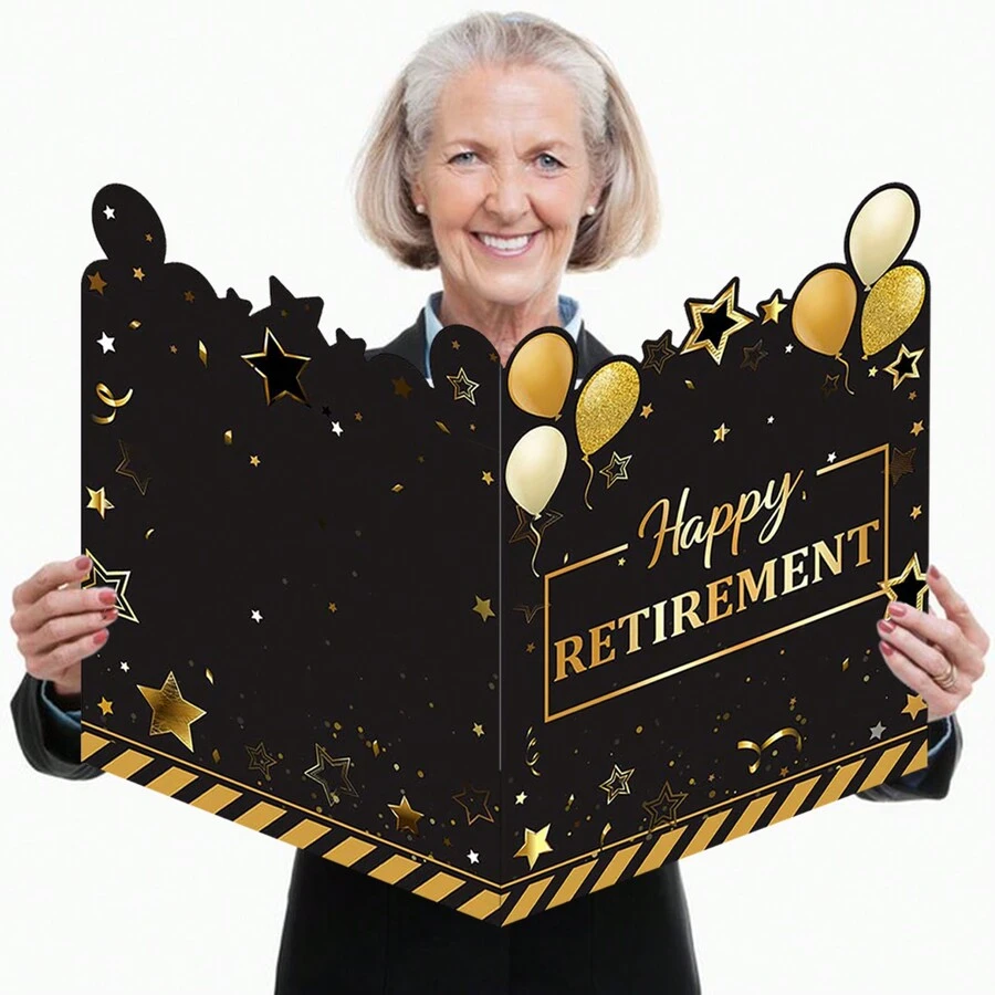 Large Retirement Party Card Oversize Cardboard Custom Card Happy ...
