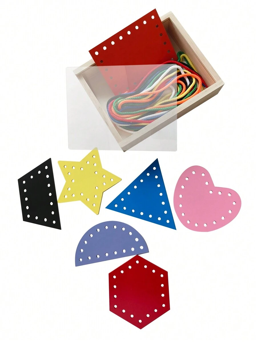 7 Pcs Lacing Cards for Toddlers, Lacing Shapes, Educational and ...