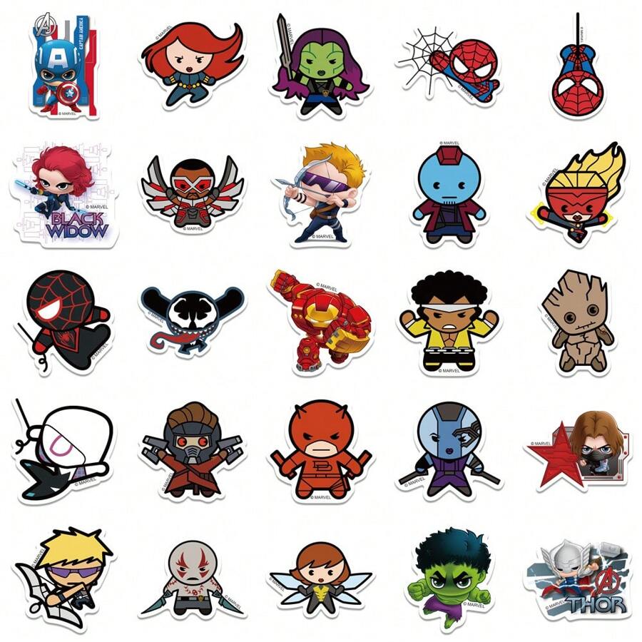 Marvel 50PCS Marvel Avengers Officially Licensed Vinyl Stickers Q ...