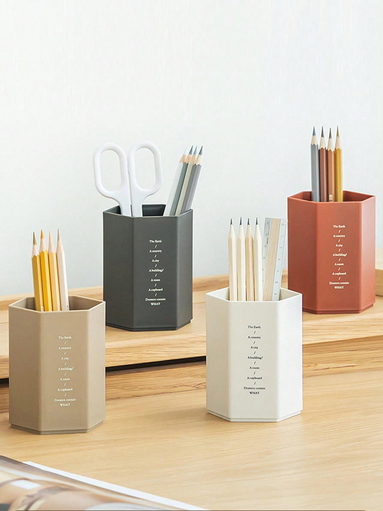 Minimalist Modern Desk Storage Pen Holder, Functional Pen Holder With ...