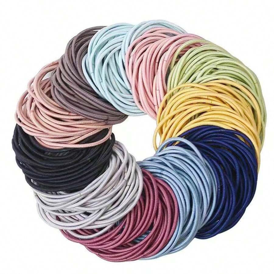 Pack Of 100pcs Random Color Elastic Bands | SHEIN USA