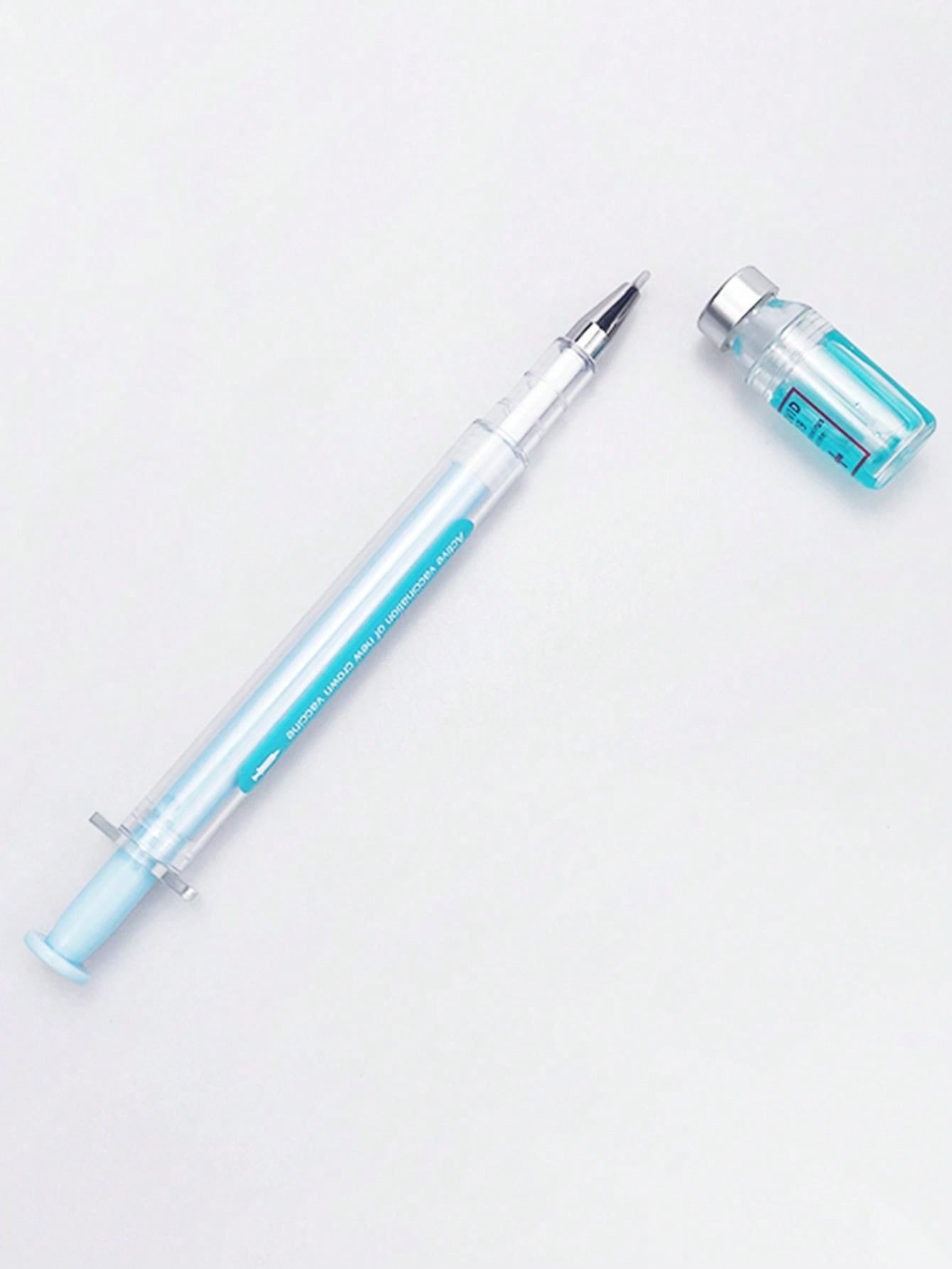 1pc New Creative Syringe Gel Pen Simulation Eliminates Virus Injection ...