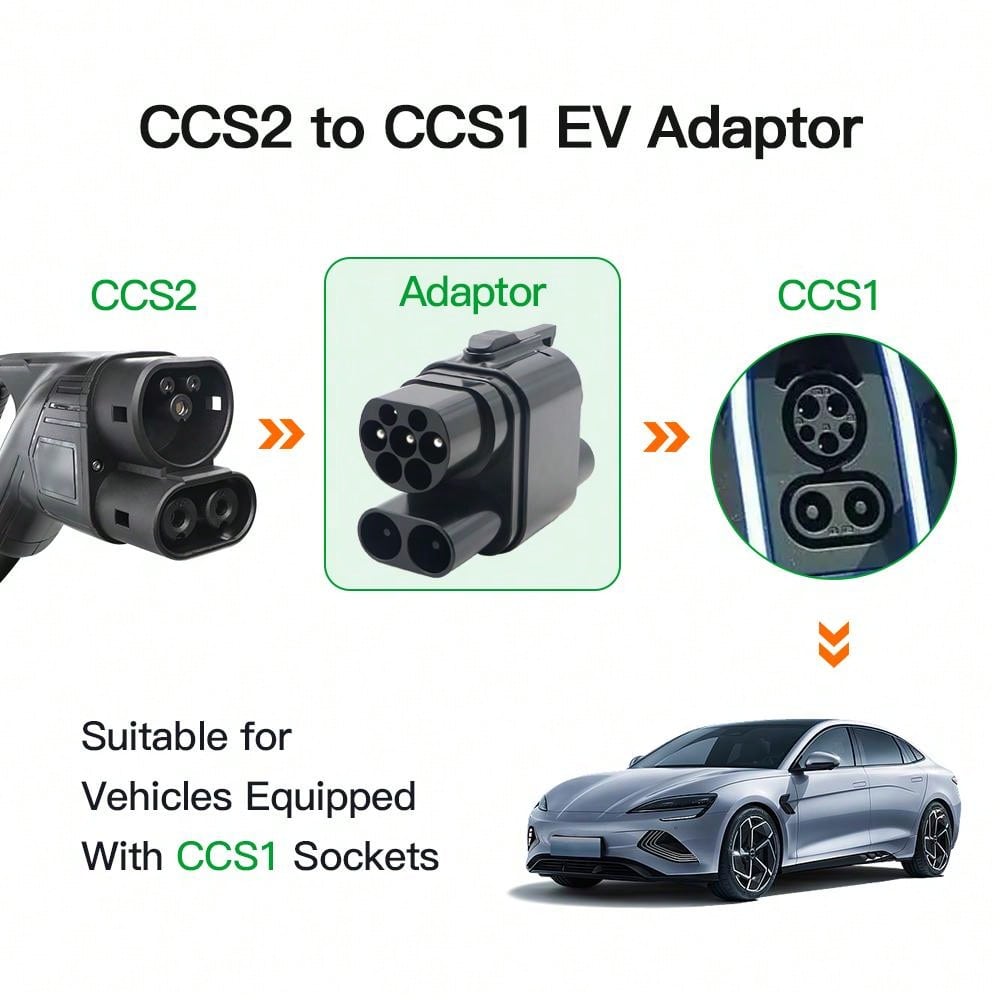 EV Charger Adaptor CCS2 To CCS1 DC Fast Charging 250A For Eletric ...