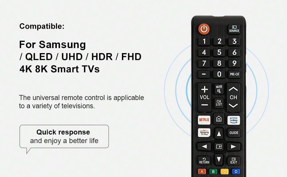 1pc Bn59-01315j Replacement Universal Remote Control For Samsung 4k Uhd ...
