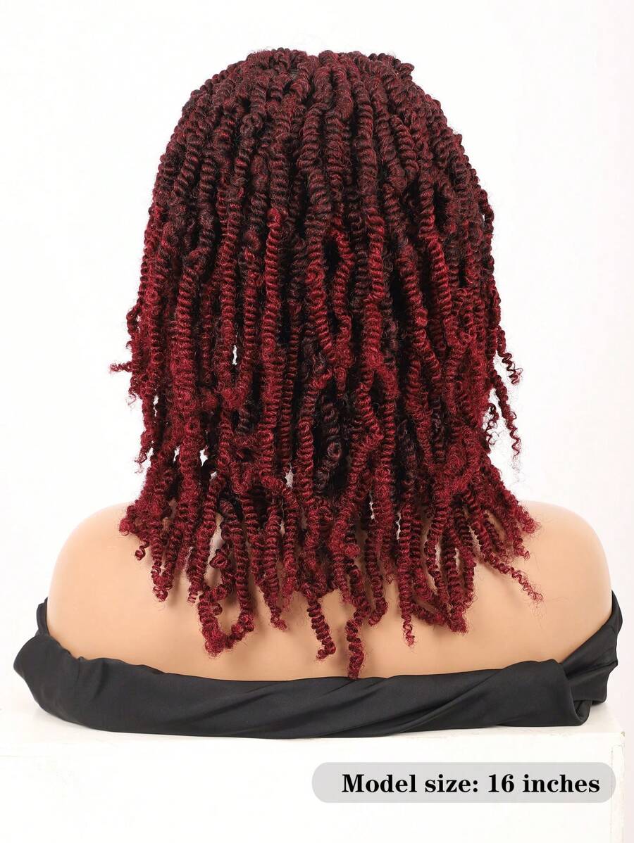 16 Inches Full Double Lace Braided Wigs Knotless Spring Twisted Braids ...