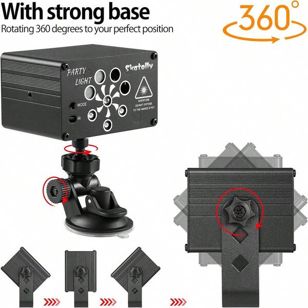 AVEKI Party Lights DJ Disco Lights, 240 Patterns LED Voice Activated ...