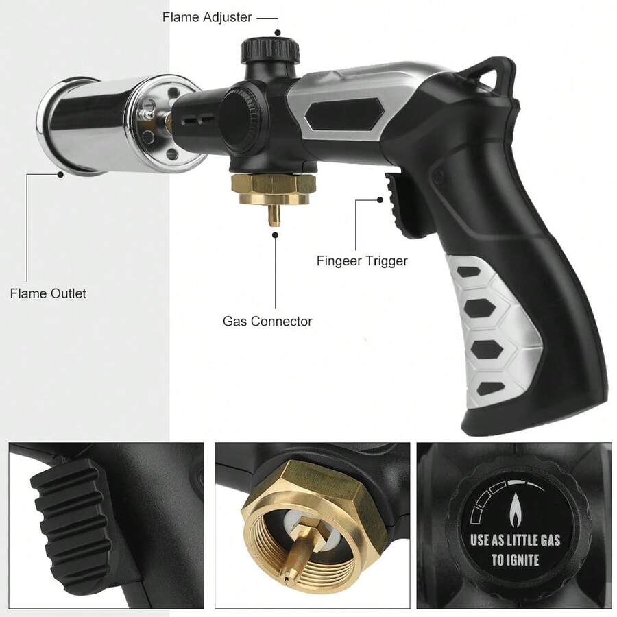 JETPRO Butane Torch Kitchen Torch Lighter with Adjustable Flame Cooking Refillable Torch(Propane ...