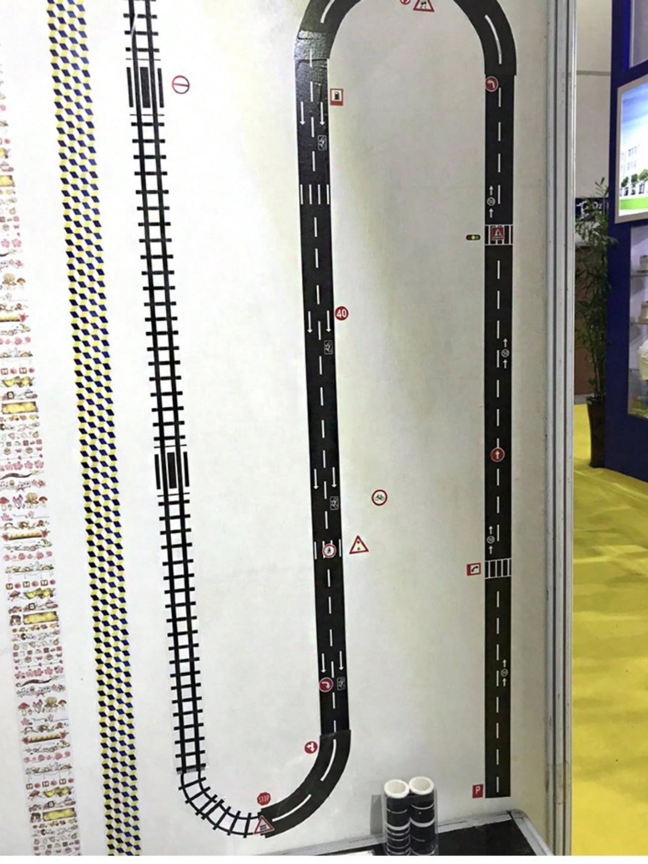 There Are Multiple Car Stickers In 1 Sheet, Cartoon Diy Road Rail ...