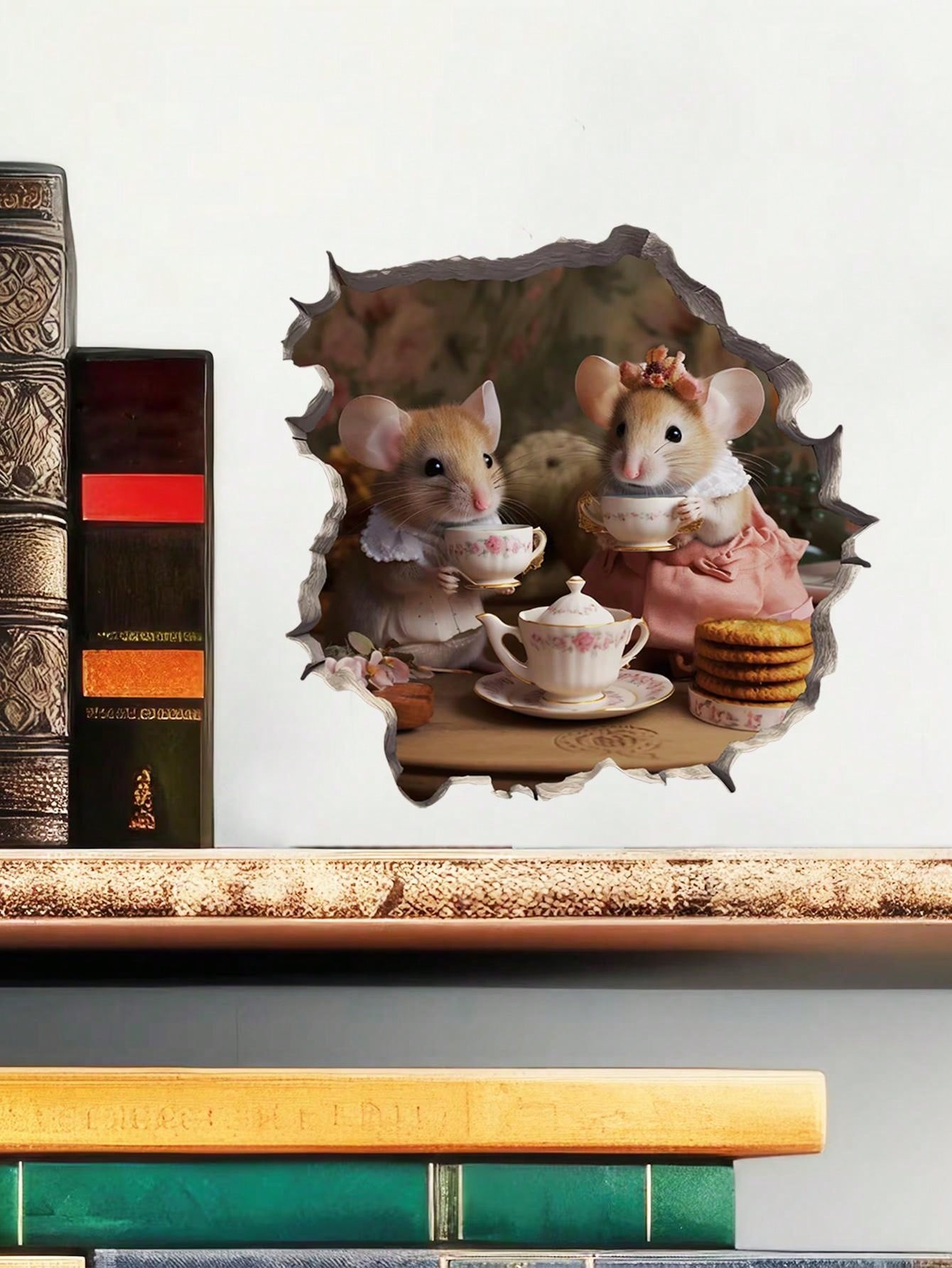 1 stuk Computermuizen Gat Muursticker , PVC Zelfklevend Dieren Sticker ...