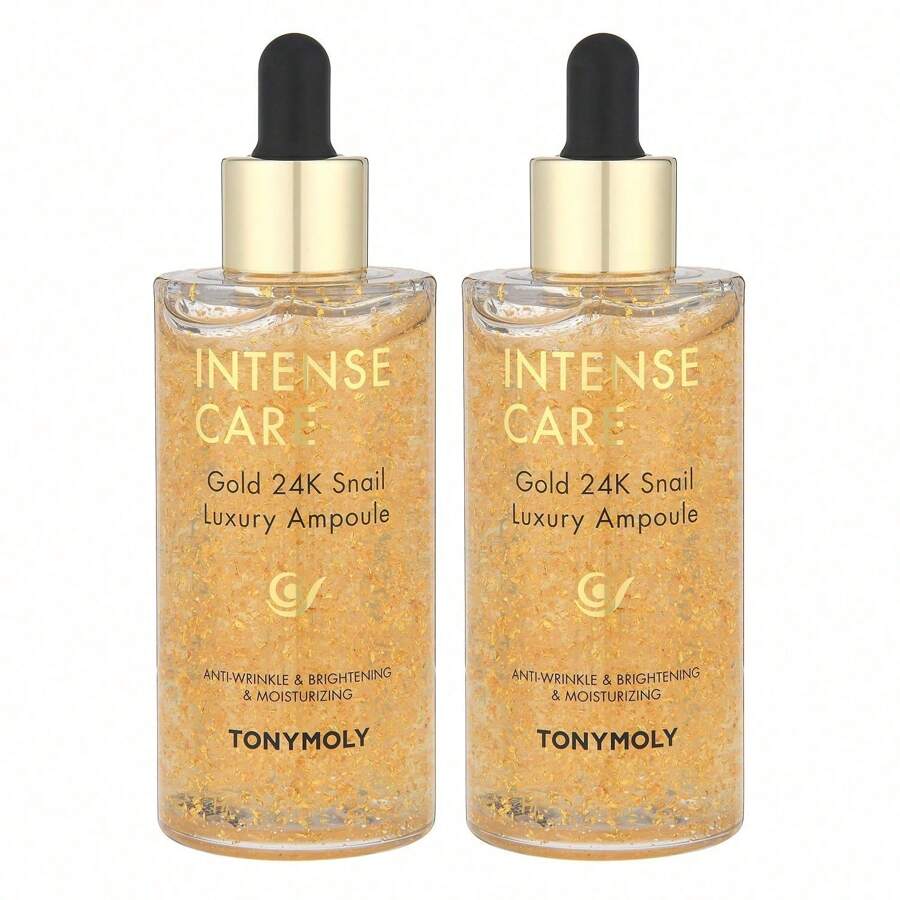 Tony Moly TONYMOLY INTENSE CARE 24K GOLD Snail Luxury Ampoule 2 x 3.38 ...