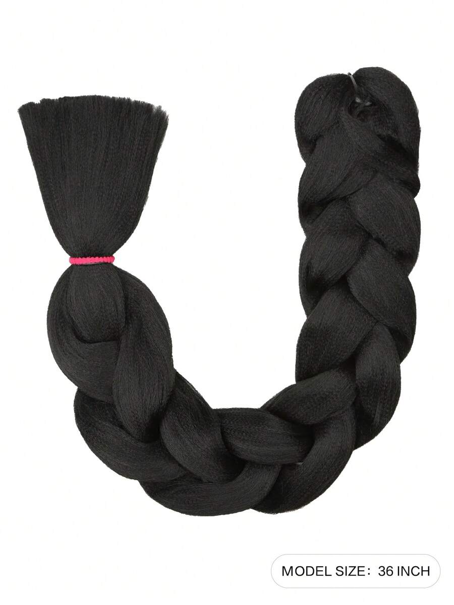 36 Inch Black 240g/Pack Pre Stretched Extension Braided Hair Pack Of 1 ...