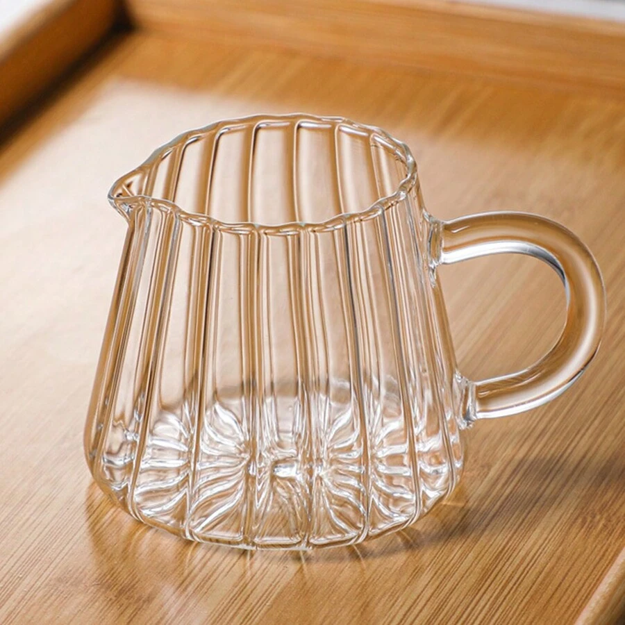 1pc 170ml Stripe Style Borosilicate Transparent Insulated Glass ...