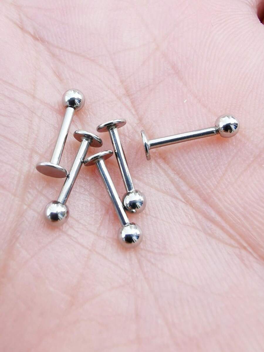 5pcs/Set 16g Stainless Steel Spike Cone Ball Screw Design Body Jewelry ...