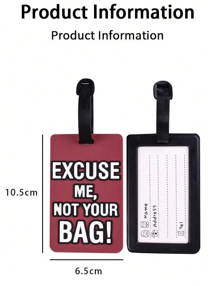 5pcs Luggage Tags Anti-loss Artifact Simple Style Suitcase Cartoon Tag ...