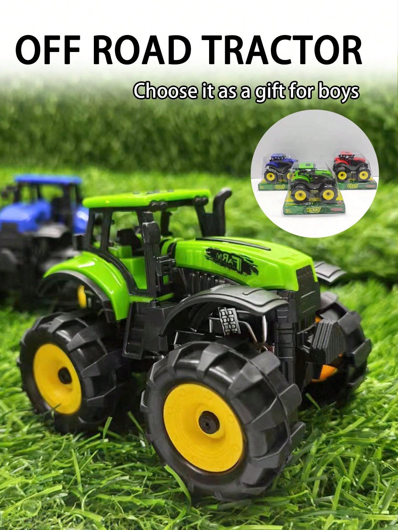 Simulation Toy Car For Children, Off-road Farmer Tractor Inertia Car ...