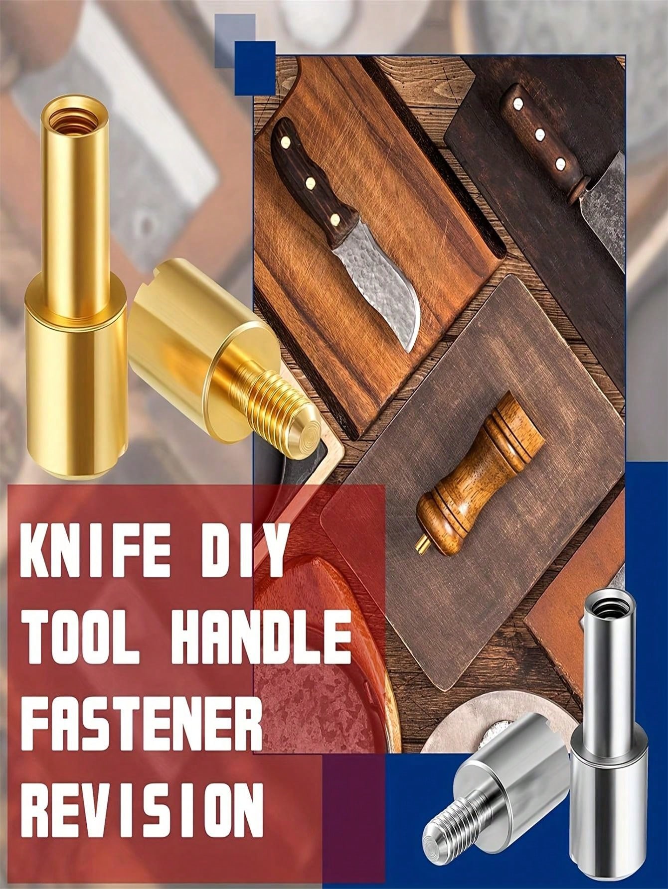 10 Pcs Brass Rivet Screws Diy Knife Screwdriver Handle Screw Polished ...