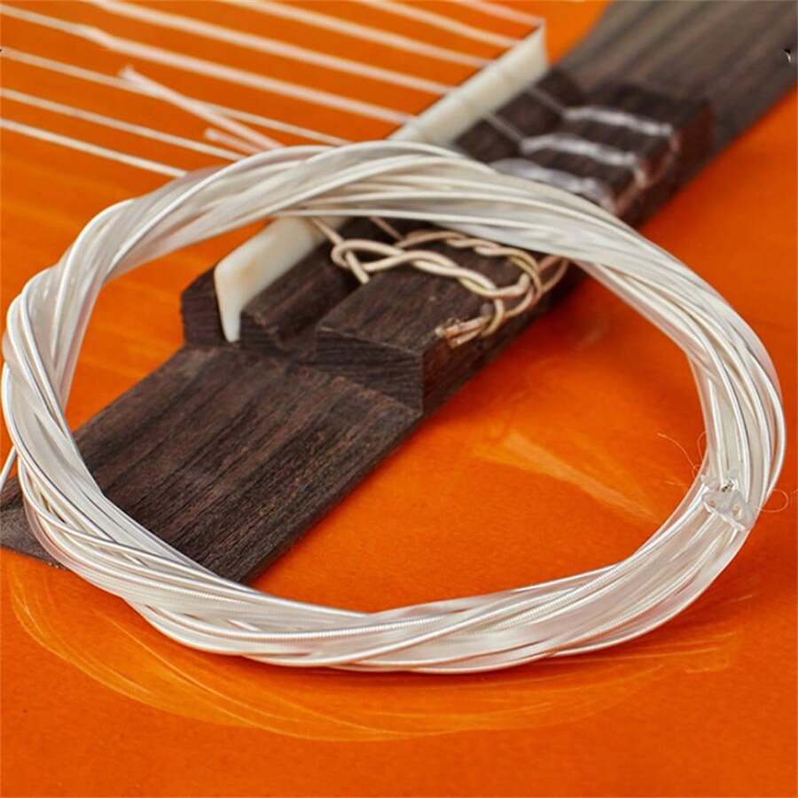 1set 6pcs Coated Nylon & Composite Naphthalene Strings With Silver ...