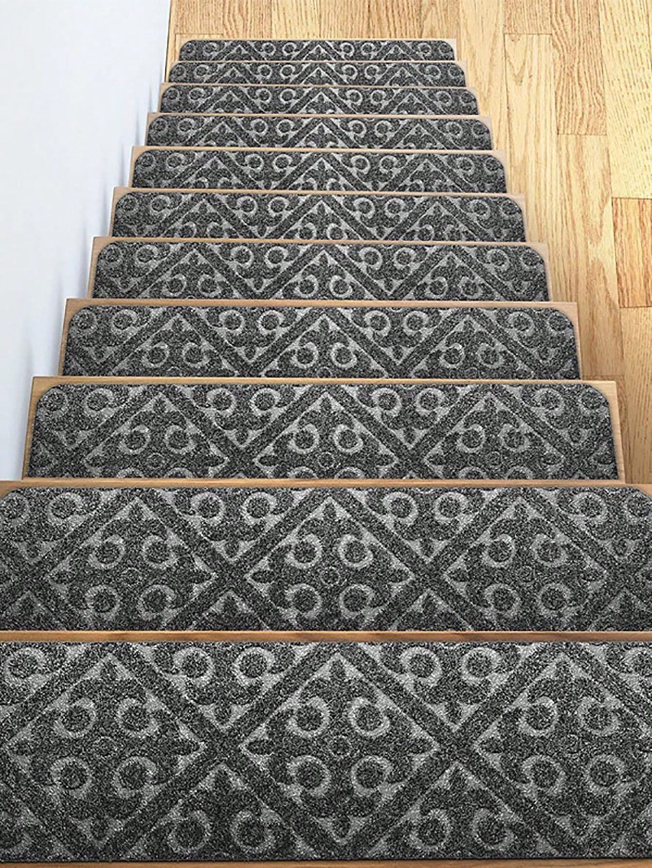 Self-adhesive Stair Treads With Embossed Patterns, Anti-slip Step Mats ...