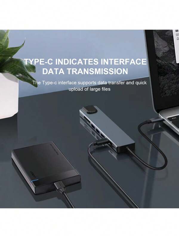 8-in-1 expansion dock Type-C to HDMI expander notebook network port ...