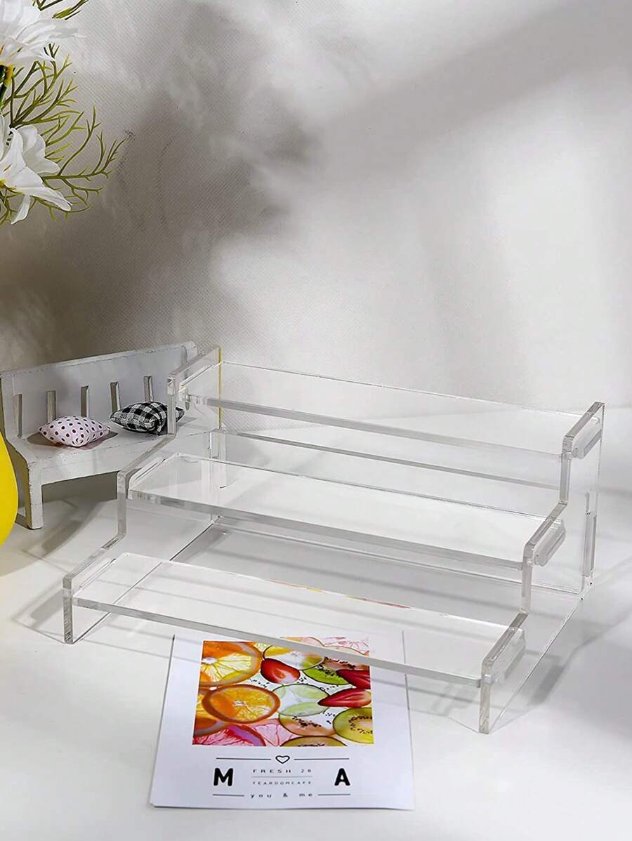 1pc Transparent Acrylic Triple-Layered Detachable Stand For Blind Box ...
