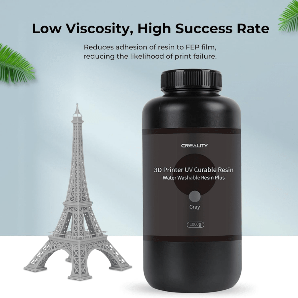 Creality Water Washable Resin, 1KG High Precision 3D Printer Resin with ...