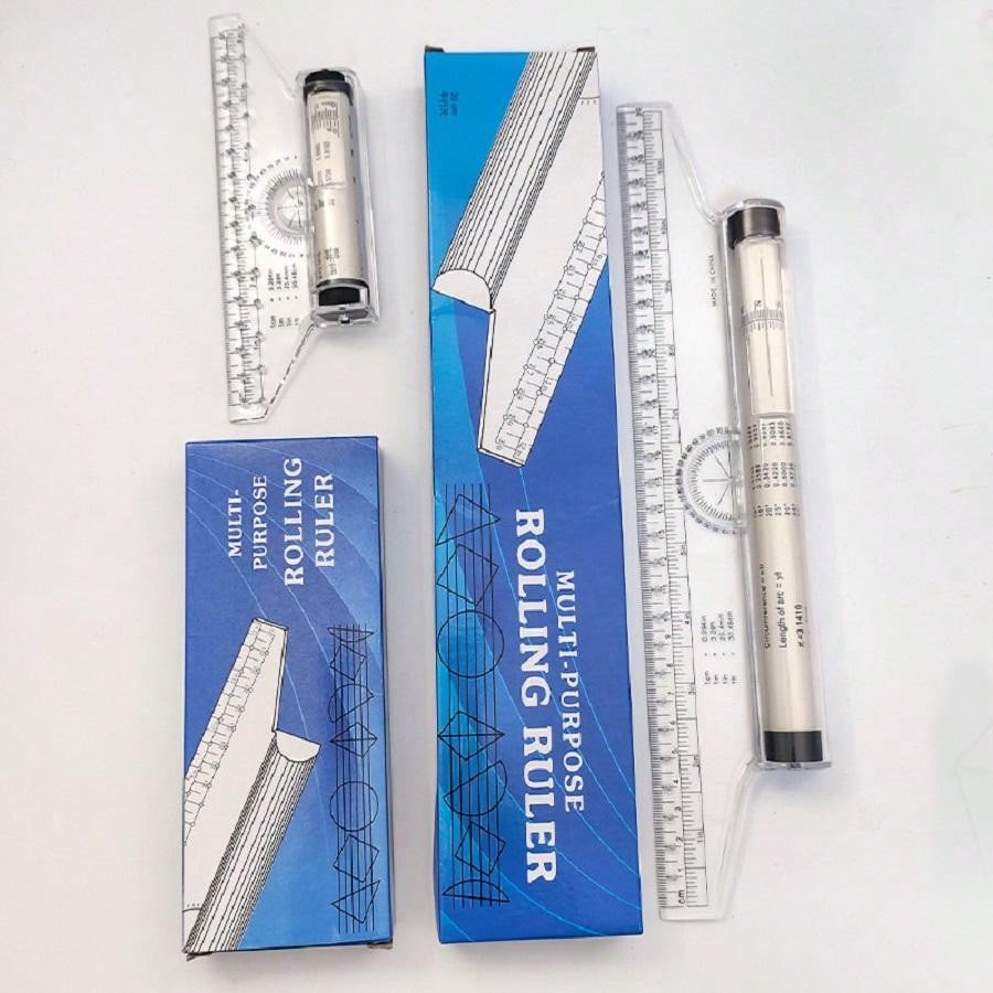 Multi Function Drawing Tool Roll Draw Ruler Metric Rolling Ruler Clear ...